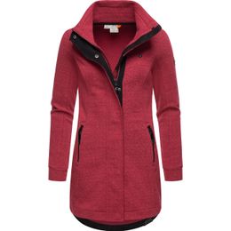 Sweatjacke Ragwear "Letrice", Damen, Gr. M (38), lila (himbeere), Sweatware, Obermaterial: 65% Baumwolle, 35% Polyester. Futter: 65% Baumwolle, 35% Polyester, tailliert ca. Mitte Oberschenkel, hoch geschlossener Ausschnitt, &Auml;rmel ohne &Auml;rmelschlitz normaler Saum, Sweatjacken Sweatjacke, Sportliche Zip-Jacke mit hohem Kragen