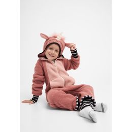 Jumpsuit WeeDo "UNIDO Fleece Funwear" Gr. 92, Normalgrößen, rosa (mellow_rose) Mädchen Overalls Funwear für Kids, limitiert + nachhaltig