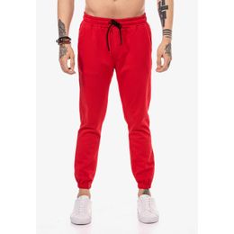 RED BRIDGE Sweathose REDBRIDGE "Gillingham" Gr. XL, EURO-Größen, rot Herren Hosen mit Gummibund am Beinabschluss