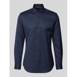 Jake*s Super Slim Fit Businesshemd aus Two Ply mit Kentkragen