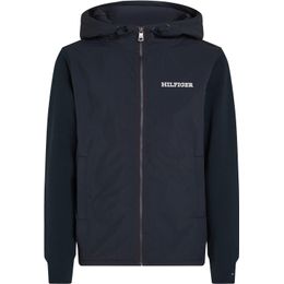 Tommy Hilfiger Big & Tall Outdoorjacke "BT-MONOTYPE MX MDIA HDD ZP THR-B", Herren, Gr. XXL, blau (desert sky), Web, Obermaterial: 73% Baumwolle, 23% Polyester, 4% Elasthan, TOMMY HILFIGER BIG & TALL, casual, regular fit, Langarm, Jacken, Große Größen