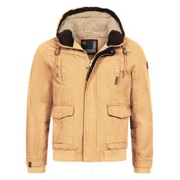 Winterjacke Alessandro Salvarini "ASRigio", Herren, Gr. L, braun (coffee), Obermaterial: 100% Baumwolle; Innenseite: 100% Polyester, Jacken Winterjacke, mit warmem Teddyfell