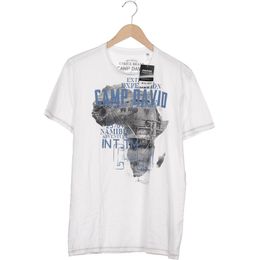 CAMP DAVID Herren T-Shirt, weiß, Gr. 48