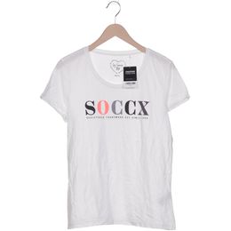 SOCCX Damen T-Shirt, weiß, Gr. 42