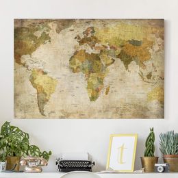 Leinwandbild Weltkarte Weltkarte