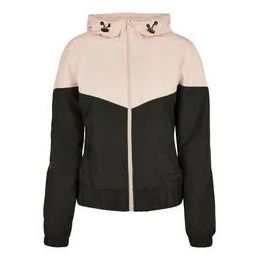 Anorak Urban Classics "Urban Classics Damen Ladies Arrow Windbreaker" Gr. XS, pink (lightpink, schwarz) Damen Jacken