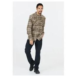 Mendler Fleeceshirt WHISTLER "Jamba" Gr. L, beige (sand), Herren, 100% Baumwolle, mehrfarbig, Shirts, aus atmungsaktivem Flannel