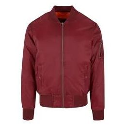 Anorak Urban Classics "Urban Classics Herren Basic Bomber Jacket" Gr. L, rot (burgundy) Herren Jacken