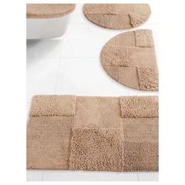 Badematte Heine HOME Badematten Gr. rechteckig (45cm x 50cm),, grau (taupe)