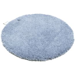 Badematte Tom Tailor "Cozy Bath UNI" Badematten Gr. rund (Ø 90cm), Polyester, blau (light blau) Badteppich, Uni Farben, rechteckig, rund und oval erhältlich