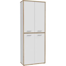 Aktenschrank FORTE "Keflav" Schränke Gr. B/H/T: 84,5 cm x 226,4 cm x 41,5 cm, 4 St., weiß (weiß, artisan eiche) Breite 84,5 cm