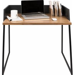 Schreibtisch TemaHome Tische Gr. B/H/T: 90cm x 88cm x 60cm, braun (walnuss + schwarz) (BTH): 906088 cm