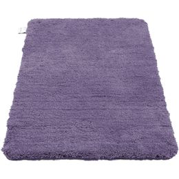 Badematte Tom Tailor "Cozy Bath UNI" Badematten Gr. rechteckig (60cm x 100cm), Polyester, lila Badteppich, Uni Farben, rechteckig, rund und oval erhältlich