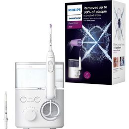 Zahnzwischenraum-Reiniger PHILIPS SONICARE "Power Flosser 3000 HX3711/20" Mundduschen weiß PHILIPS SONICARE mit Quad Stream-Technologie, 2 Reinigungsmodi, 10 Intensitätsstufen