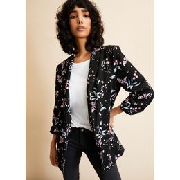 bonprix Bedruckter Longblazer, schwarz, Gr.42, Moderner langer Blazer