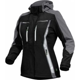 Leibwächter Damen Sommer-Softshell Jacke flxds Gr. 52 schwarz/grau - Leibwächter