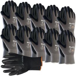 vasalat Maxiflex Handschuhe Gr. 10 Endurance 10 Paar - Arbeitshandschuhe mit Noppen für Herren und Damen - Montagehandschuhe mit bestem Grip