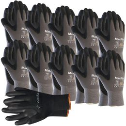 vasalat Maxiflex Handschuhe Größe 8 Ultimate 10 Paar - Arbeitshandschuhe Herren und Damen mit hervorragendem Grip - Montagehandschuhe Nitril