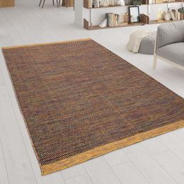 Paco Home - Wohnzimmer-Teppich Aus Wolle Und Baumwolle, Handgewebtes Flachgewebe, In Bunt 120x170 cm