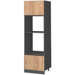 Mikrowellenschrank R-Line, Goldkraft Eiche, 60 cm J-Shape VICCO