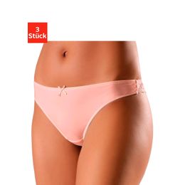 Petite Fleur Damen String, pfirsich+mint+creme, Gr&ouml;&szlig;e 32/34