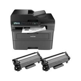 Brother MFC-L2827DWXL, Multifunktionsdrucker dunkelgrau, USB, LAN, WLAN, Scan, Kopie, Fax, Duplex (Druck)