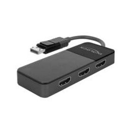 Delock DisplayPort Splitter 1.4 > 3x HDMI MST schwarz, 12,5cm Kabel