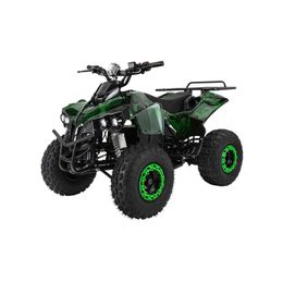 Actionbikes Motors Elektro-Kinderquad S-10, Pocket-Quad mit 1000 Watt, Federung, Scheiben-/Trommelbremsen, bis 20 km/h (lackiert Camouflage)