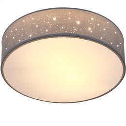 Casaria monzana® Deckenlampe Grau Stoff Ø38cm Sternenhimmel