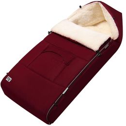 Casaria monzana® Babyfußsack Bordeaux 93x56cm gefüttert