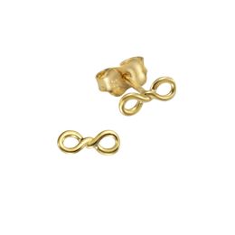 Paar Ohrstecker Celesta "375 Gelbgold Infinity Zeichen" Ohrringe Gr. ONE-SIZE, Gold, gelb Damen