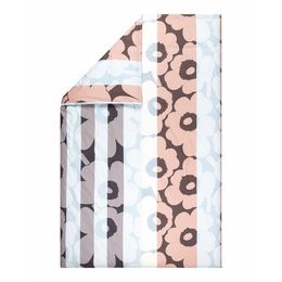 Marimekko - Unikko Deckenbezug, 210 x 210 cm, off-white / peach / blau