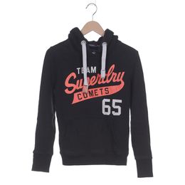 Superdry Damen Kapuzenpullover, schwarz, Gr. 38