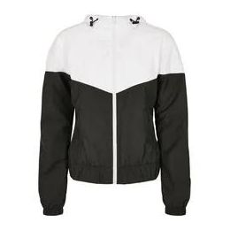 Anorak Urban Classics "Urban Classics Damen Ladies Arrow Windbreaker" Gr. XS, weiß (weiß, schwarz) Damen Jacken