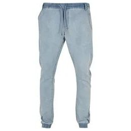 Bequeme Jeans Urban Classics "Urban Classics Herren Knitted Denim Jogpants" Gr. S, US-Größen, grau (ighter washed) Herren Jeans