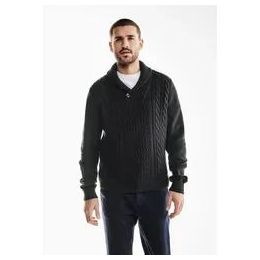 Strickpullover Street One MEN Gr. L (52), grau (anthra melange) Herren Pullover Grobstrickpullover Grobstrick