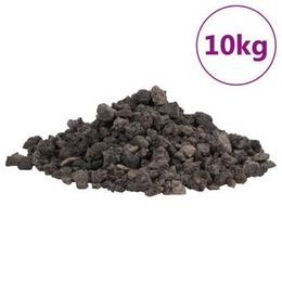 vidaXL Vulkangestein Schwarz 1-2 cm 10 kg