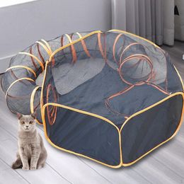 Pet Doggy Katzentunnel Spielzeug Interaktiver Indoor-Katzen Tragbarer Käfig Draußen Spielzelt Und