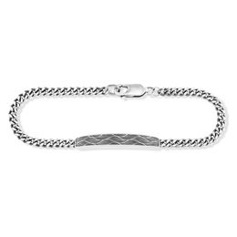 CAI Armband CAÏ "925/- Sterling Silber oxidiert Wellen 19cm" Armbänder Gr. 19cm, Silber 925 (Sterlingsilber), weiß Herren