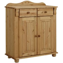 Kombikommode Home Affaire "Adele" Sideboards Gr. 2, beige (natur) aus massiver Kiefer, 92cm breit