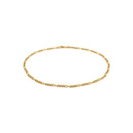 Kette ohne Anhänger Elli Premium "Choker Figarokette 925 Silber" Halsketten Gr. 40, ohne Stein, Silber 925 (Sterlingsilber), Länge: 40 cm, goldfarben (gold) Damen