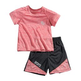 Fd2vv Kinder Mädchen Und Jungen Sommer Casual Training Fußball Trikots Kurzarm T-Shirts Und Shorts Sets Kinder Kleidung Set