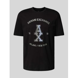 Armani Exchange T-Shirt mit Label-Print