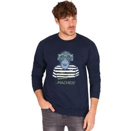 TRIGEMA Sweatshirt &raquo;Sweatshirt mit gro&szlig;em Affen-Druckmotiv&laquo; navy XL XL Sweat-Qualit&auml;t