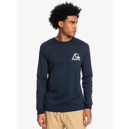 Quiksilver Langarmshirt »Rolling Circle« Navy Blazer L L Stoff: Leichter Baumwolljersey