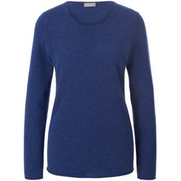 Rundhals-Pullover aus 100% Kaschmir include blau