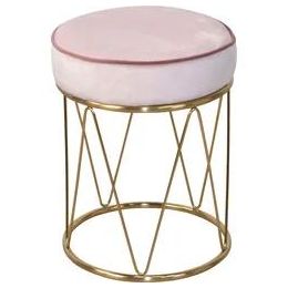 Sitzhocker Inosign "Liano" Hocker Gr. H: 45cm, Samtstruktur, rosa