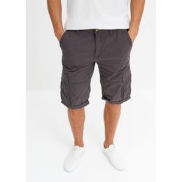 bonprix Cargo-Bermuda aus reiner Baumwolle Regular Fit, grau, 100% Baumwolle