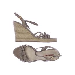 Prada Damen Sandale, beige, Gr. 37