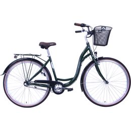 Cityrad FASHION LINE "3-Gang Citybike" Fahrräder Gr. 48cm, 28 Zoll (71,12cm), grün (dunkelgrün + dunkelgrün)